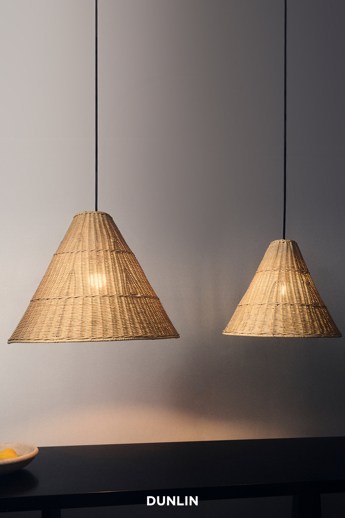 DUNLIN Dante Rattan Pendant Light, XL – Dunlin Home