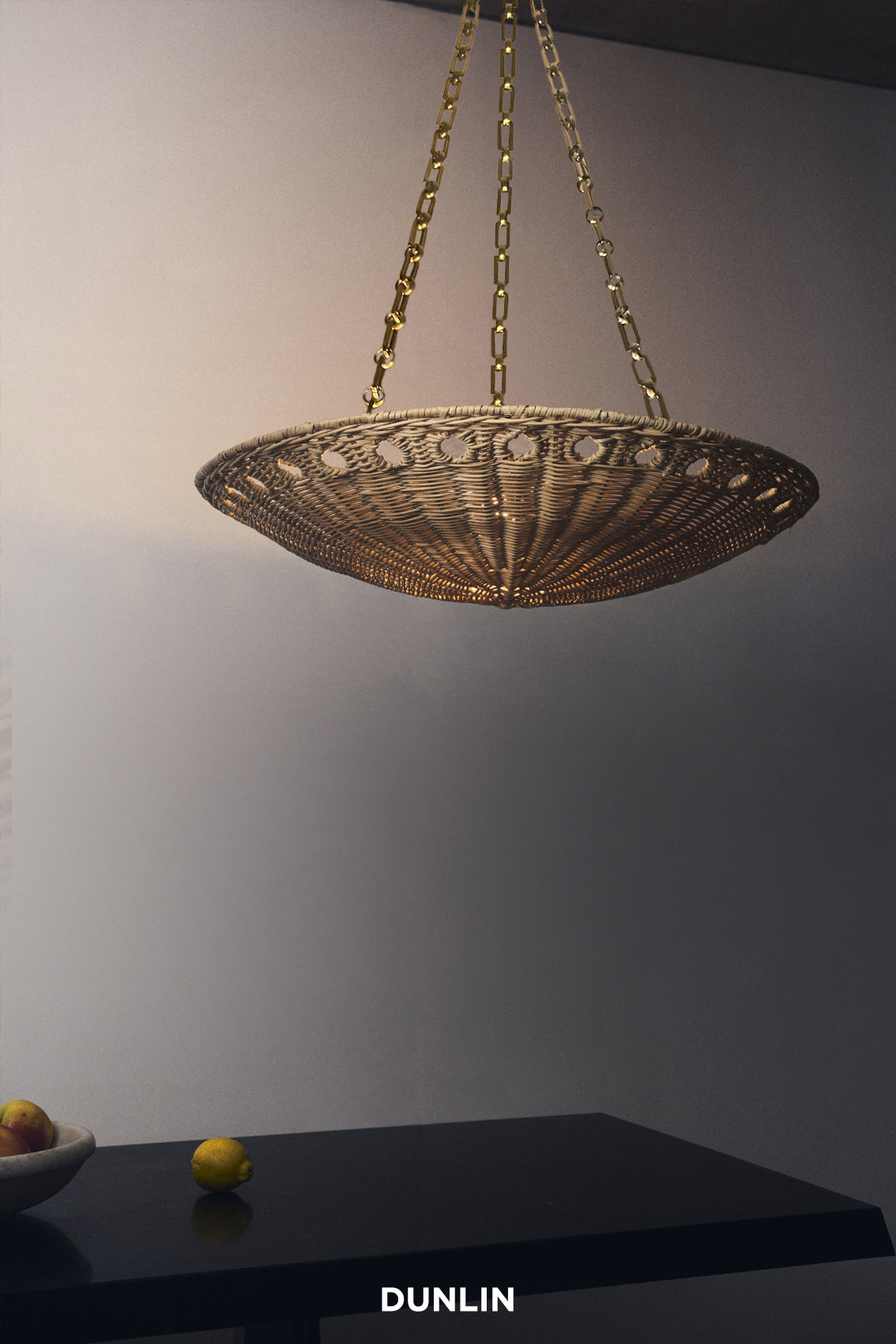 DUNLIN Piero Rattan Ceiling Flush mount Light – Dunlin Home