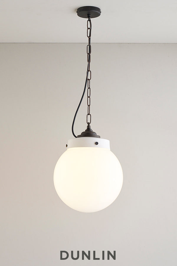 Hampton Pendant 2 Opal and Weathered Brass – Dunlin Home